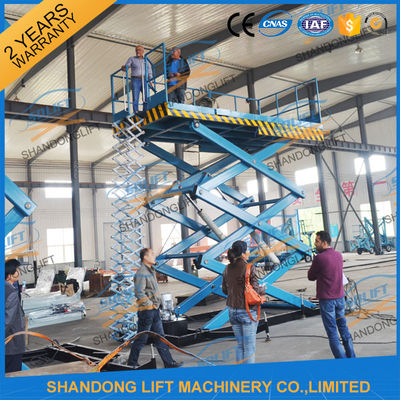 3T 7.6M CE Heavy Load Hydraulic Scissor Lift Fixed Auto Ladder Cargo ...